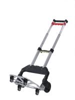 China 68kg Telescopic Foldable Cart Trolley TPR Wear resist Wheel Folding Luggage Trolley for sale