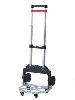 China 68kg Telescopic Foldable Cart Trolley TPR Wear resist Wheel Folding Luggage Trolley for sale