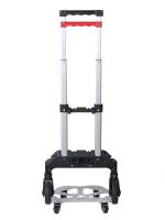 China 68kg Telescopic Foldable Cart Trolley TPR Wear resist Wheel Folding Luggage Trolley for sale
