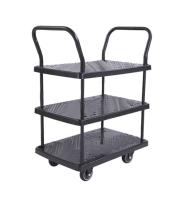 China 1000mm High No Guardrail Double Handrail multi tier kitchen trolley SIlENT TPR Material for sale
