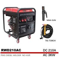China Large Fuel Tank Arc 3kw Portable Generator DIESEL Alternative Current 210 Amp for sale
