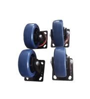 China 5 Inch Shopping Heavy Duty Trolley Castors High Wear Resistance ROSH for sale