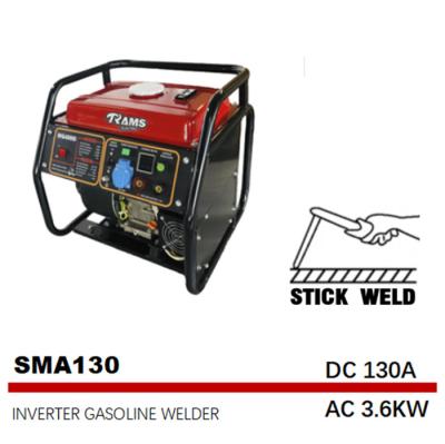 China 50HZ 130A Portable Gasoline Welder SMAW stick welding Machine 33kg Weight for sale