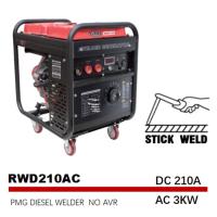 China 210A Stick Genset Diesel Welder Generator AC 3kw Full Copper Engine for sale