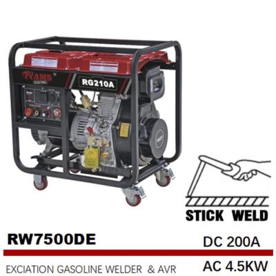 China 188F Portable Diesel Welding Generator Set AC 4.5kw Excitation Electric Start for sale