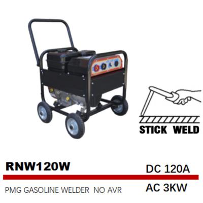 China Gas Powered Gasoline Powered Welding Machine AC 3kw 120A PMG for sale