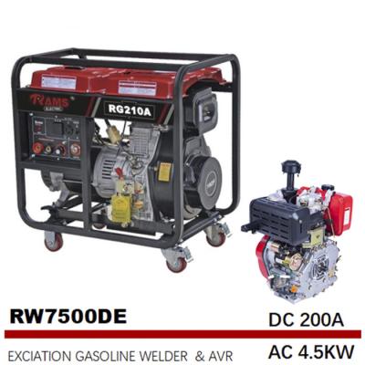 China Portable 188F Diesel Engine Driven Welders Smart AVR Controller 200A for sale