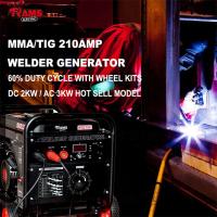China 190FE Gasoline Powered Welder Generator 210A PMG Permanent Magnet for sale