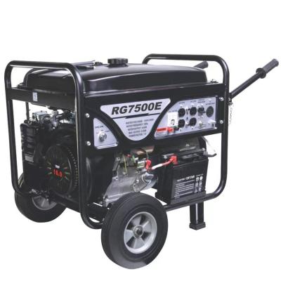 China 190F Engine Portable Electric Generator Petrol 6kw Manual Electric Start for sale