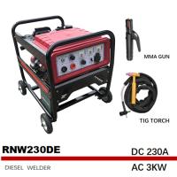 China CE Approved 230A PETROL Arc Gen Welder DC 1.6kw Small Tank RNW230DE for sale