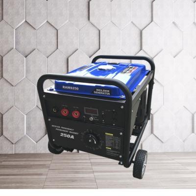 China DC 2kw 250A Stick Welding Generator 75V Tank 25L Gasoline Stick Welder for sale
