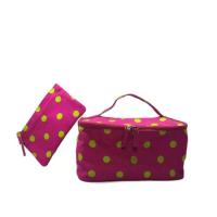 China 2kgs Capacity 100% Canvas Cosmetic Makeup Bags With Handle for sale