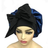 China Adults Sleeping Hair Bonnets 64 Inches Long Satin Sleep Turban for sale