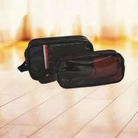 China Fashion OEM ODM Transparent PVC Cosmetic Pouch With Ribbon Handle for sale