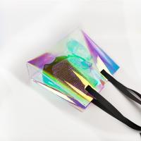 China Hasp Closure Transparent PVC Bags Holographic Clear PVC Tote Bag for sale