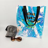 China Hasp Closure Transparent PVC Bags Holographic Clear PVC Tote Bag for sale