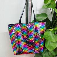 China Travel Outdoor Handheld Shopping Bag 40*10*35cm Sequin Tote Bags for sale