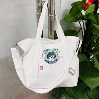 China 331g Handheld Shopping Bag Cotton Canvas Crossbody Shoulder Bags for sale