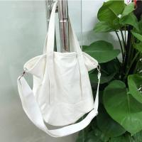 China 331g Handheld Shopping Bag Cotton Canvas Crossbody Shoulder Bags for sale