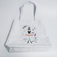 China 331g Handheld Shopping Bag Cotton Canvas Crossbody Shoulder Bags for sale