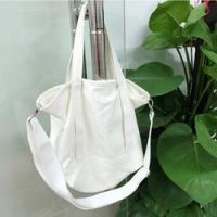 China 331g Handheld Shopping Bag Cotton Canvas Crossbody Shoulder Bags for sale