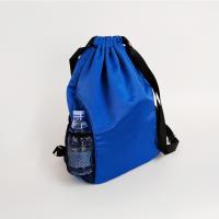China Gym Sports School Polyester Drawstring Backpack Silk Printing for sale