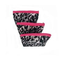 China Leopard Printed Polyester Makeup Bag for sale
