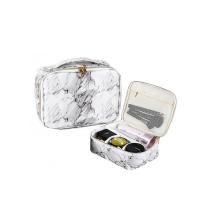China Embroidered Zipper Closure Makeup Kit Bags Flamingo Tropical Makeup Bag for sale
