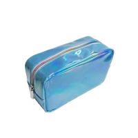 China PU Leather Holographic Makeup Bag Travel Laser Cosmetic Wash Bag for sale