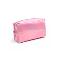 China PU Leather Holographic Makeup Bag Travel Laser Cosmetic Wash Bag for sale