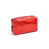 China PU Leather Holographic Makeup Bag Travel Laser Cosmetic Wash Bag for sale