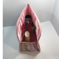 China Girl Students 4 Pockets Tassel Makeup Kit Bags 17*8*20cm Pink PU Shell for sale