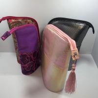 China Girl Students 4 Pockets Tassel Makeup Kit Bags 17*8*20cm Pink PU Shell for sale