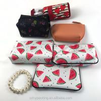 China Polyester 210D Flat Cosmetic Makeup Bag Heat Transfer Printing for sale