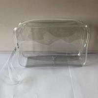 China Heat Seal Transparent Clear PVC Toiletry Tote 20*8*15cm PMS Color Printing for sale