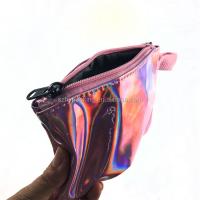 China Fashion Holographic PU Makeup Kit Bags 20*12cm Zipper Closure for sale
