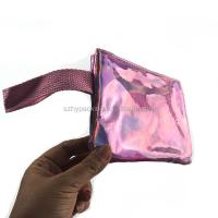 China Fashion Holographic PU Makeup Kit Bags 20*12cm Zipper Closure for sale