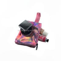 China Fashion Holographic PU Makeup Kit Bags 20*12cm Zipper Closure for sale