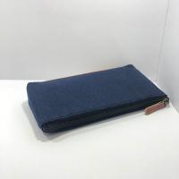 China Solid Color PU leather Money Pencil Makeup Bag 20*43*11cm for sale