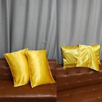 China Silk Satin Personalized Pillow Cases 40*40cm 45*45cm Envelope Cushion Cover for sale