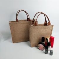 China Medium Size 30-50cm Handheld Shopping Bag Jute Linen Bags for sale
