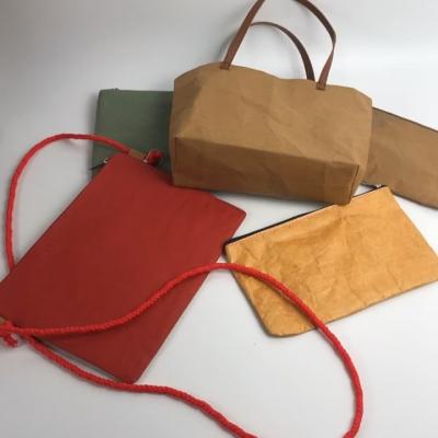 China Washable Kraft Paper Lunch Tote Bag Food Packing Non Toxic for sale