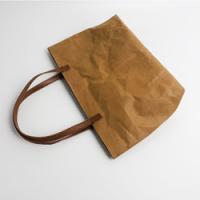 China Washable Kraft Paper Lunch Tote Bag Food Packing Non Toxic for sale