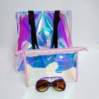 China Shopping Polyester Holographic Suitcase Storage Bags Hasp Closure for sale