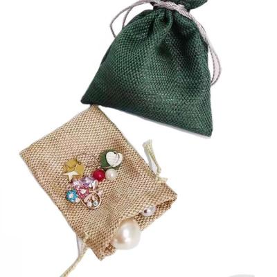 China Cotton Canvas Makeup Kit Bags Single String Double String Mini Jute Linen Bags for sale