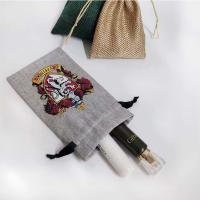 China Cotton Canvas Makeup Kit Bags Single String Double String Mini Jute Linen Bags for sale