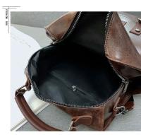 China Unisex Brown PU Leather Backpack 0.7kg Non Toxic Eco Friendly for sale