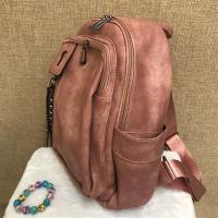 China 20 Litre Capacity Soft PU Leather Backpack Bag For Girl Students for sale