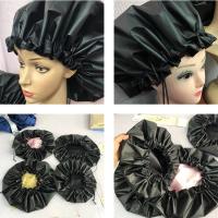 China Double Layers Waterproof Shower Caps Fully Reversible Hair Salon Bathing Hats for sale