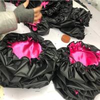 China Double Layers Waterproof Shower Caps Fully Reversible Hair Salon Bathing Hats for sale